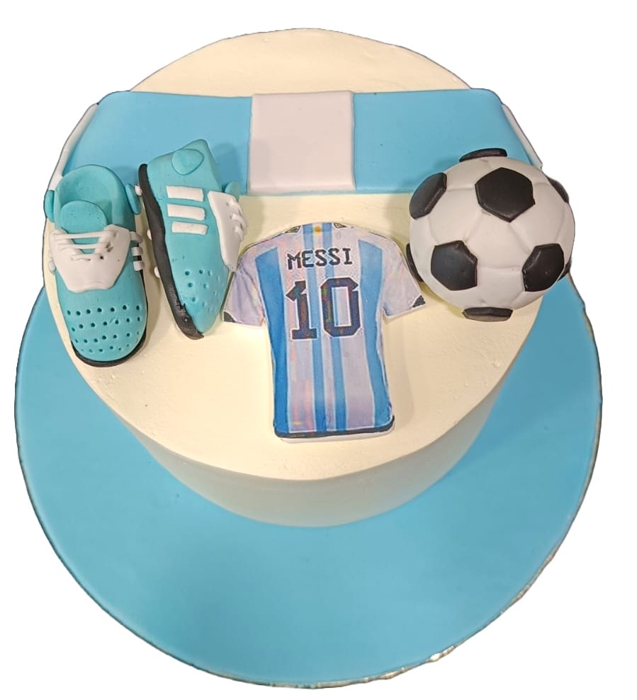 Messi Jersey & Football Cake – Bonviveur